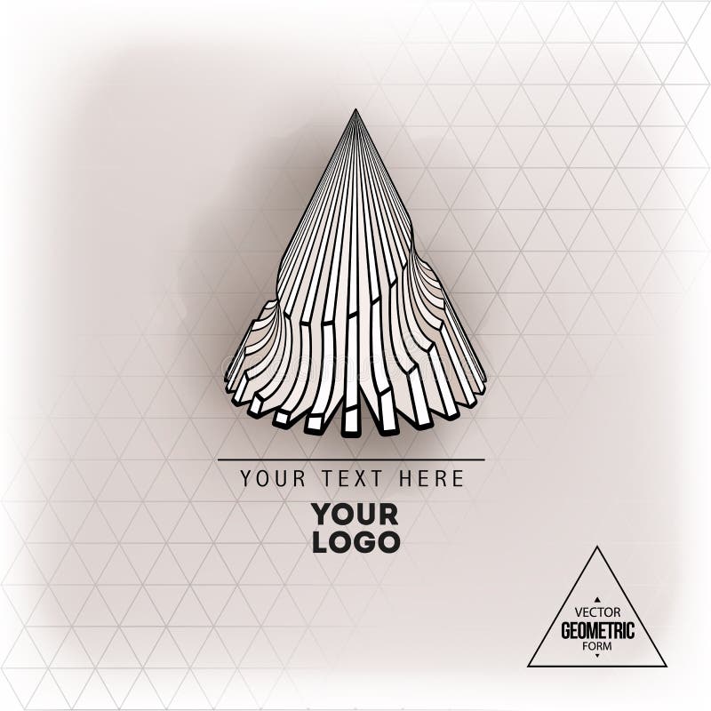 Vector Geometric Figure Cone Logo Design Stock Vector - Illustration of ...
