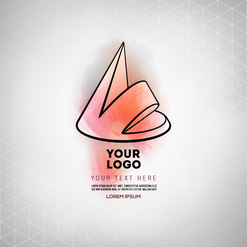 Vector Geometric Figure Cone Logo Design Stock Vector - Illustration of ...
