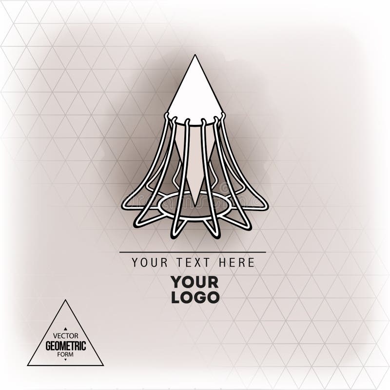 Vector Geometric Figure Cone Logo Design Stock Vector - Illustration of ...