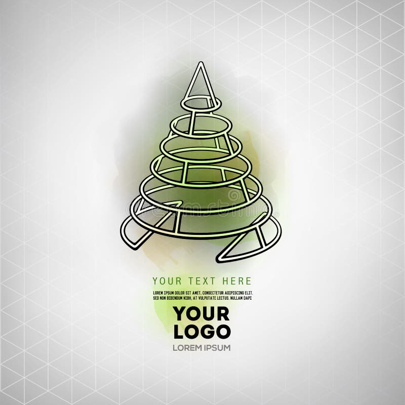 Vector Geometric Figure Cone Logo Design Stock Vector - Illustration of ...