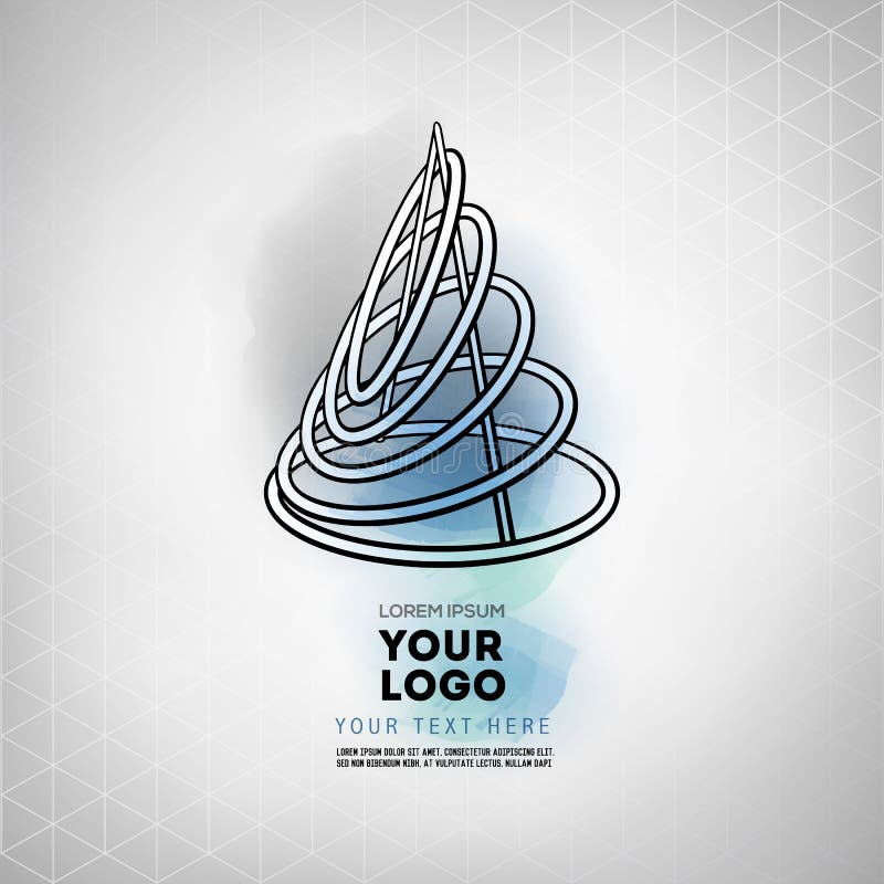Vector Geometric Figure Cone Logo Design Stock Vector - Illustration of ...
