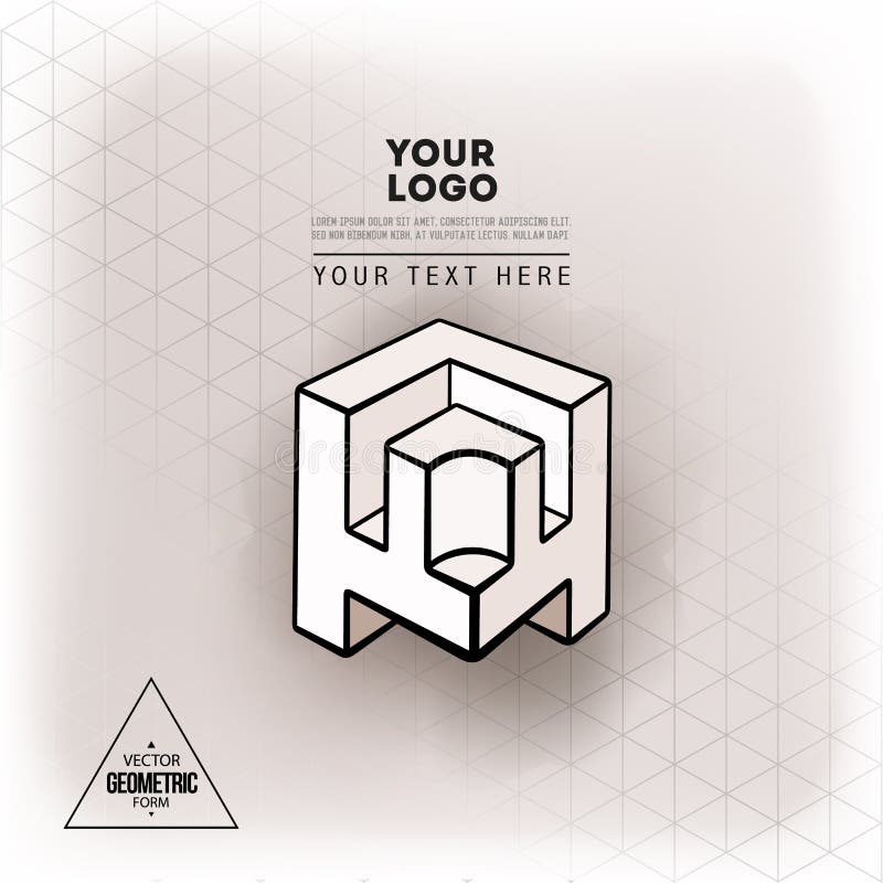 Vector Geometric Figure Cube Logo Design Stock Vector - Illustration of ...