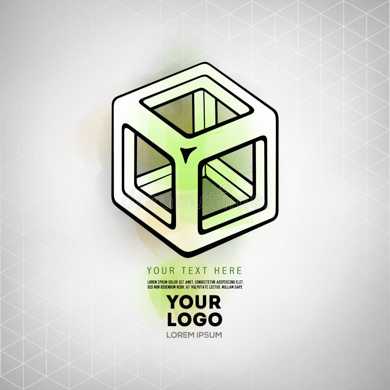 Vector Geometric Figure Cube Logo Design Stock Vector - Illustration of ...
