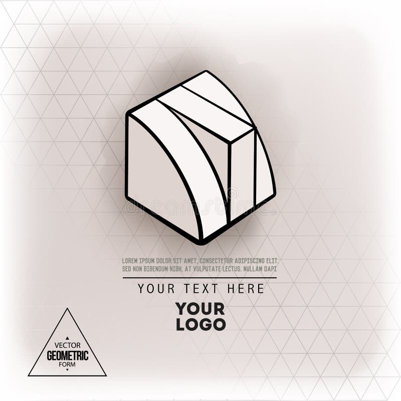 Vector Geometric Figure Cube Logo Design Stock Vector - Illustration of ...