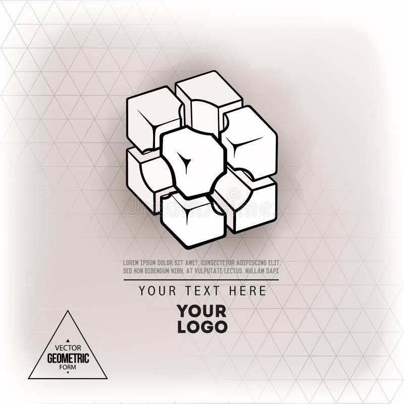 Vector Geometric Figure Cube Logo Design Stock Vector - Illustration of ...