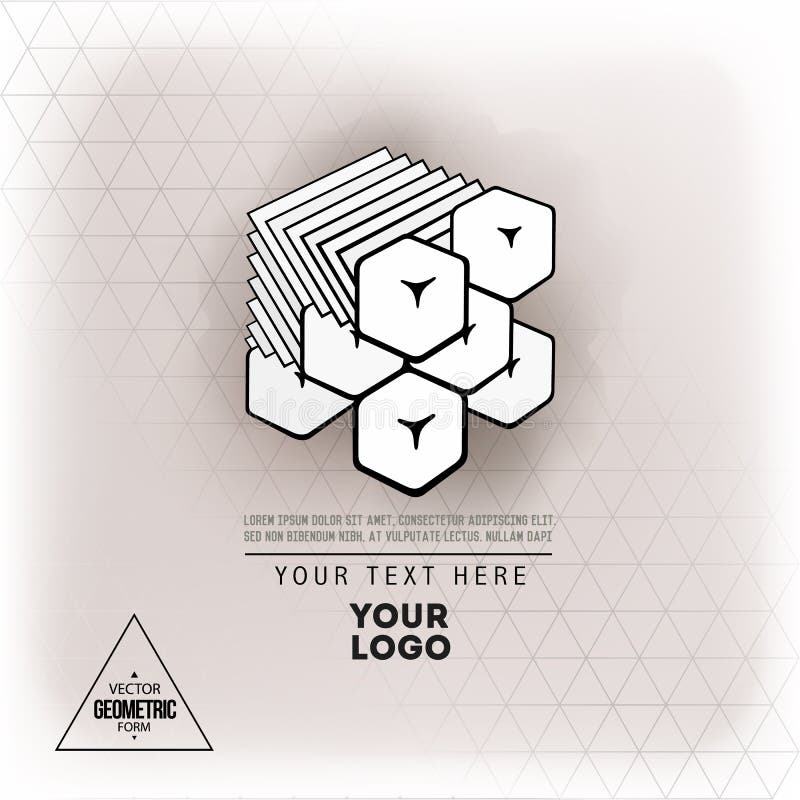 Vector Geometric Figure Cube Logo Design Stock Vector - Illustration of ...