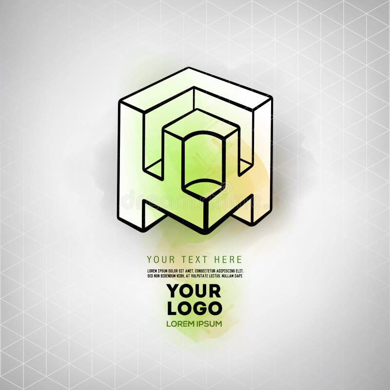 Vector Geometric Figure Cube Logo Design Stock Vector - Illustration of ...