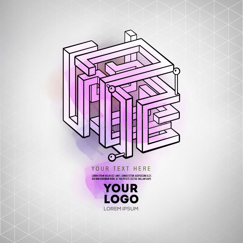 Vector Geometric Figure Cube Logo Design Stock Vector - Illustration of ...
