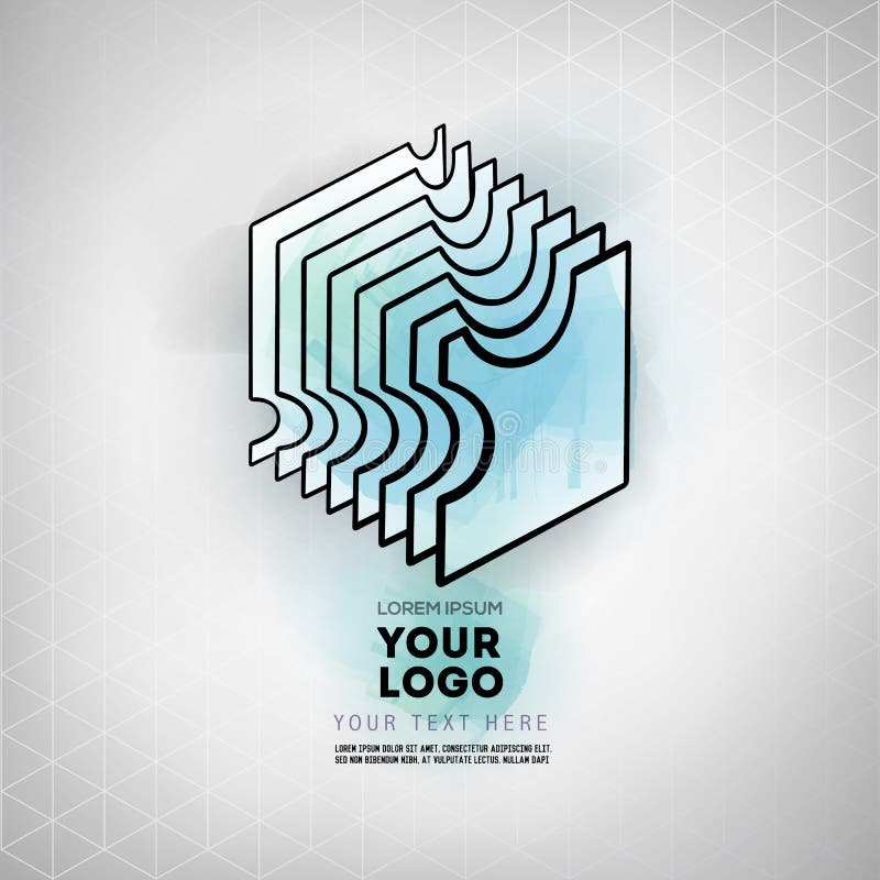 Vector Geometric Figure Cube Logo Design Stock Vector - Illustration of ...