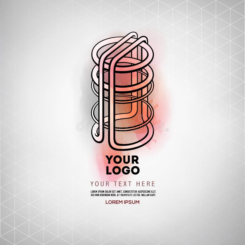 Vector Geometric Figure Cylinder Spiral Logo Stock Vector ...