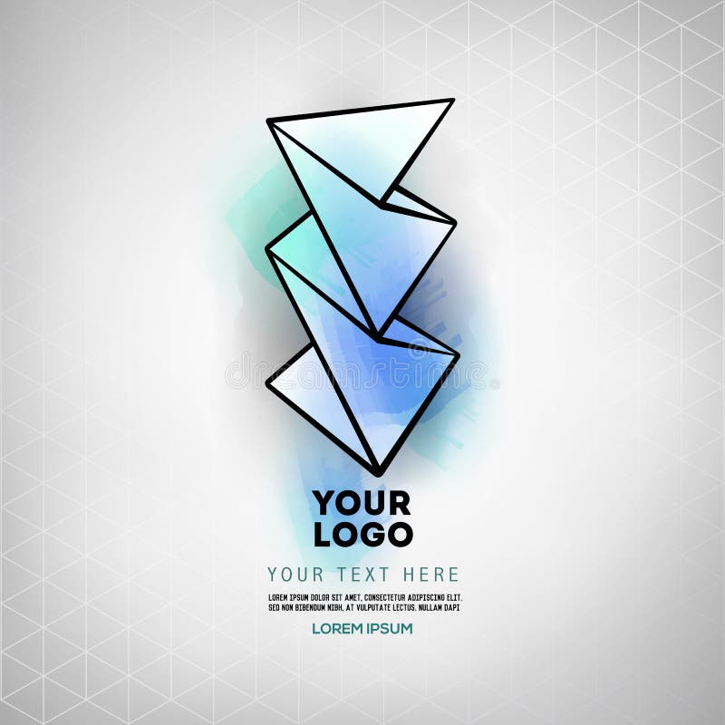 Vector Geometric Figure Prism Logo Design Stock Vector - Illustration ...