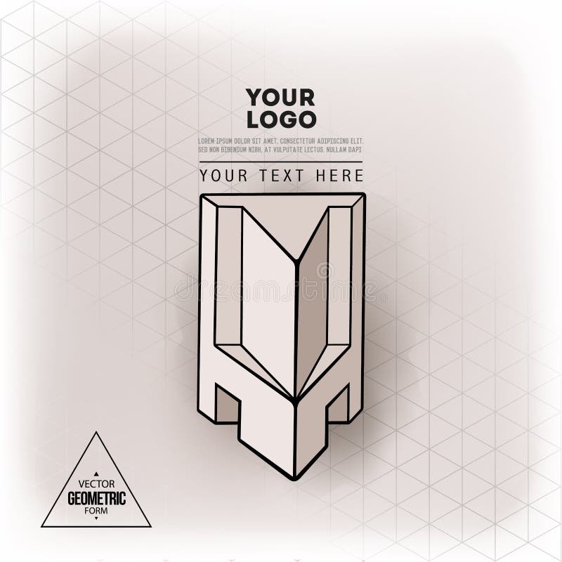 Vector Geometric Figure Prism Logo Design Stock Vector - Illustration ...