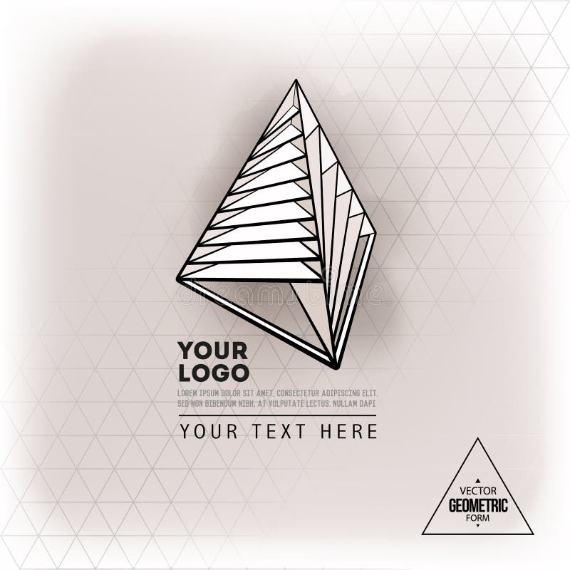 Vector Geometric Figure Pyramid Logo Design Stock Vector - Illustration ...
