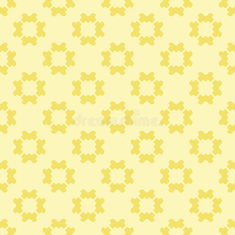 Vector Geometric Floral Pattern. Abstract Seamless Texture in Yellow ...