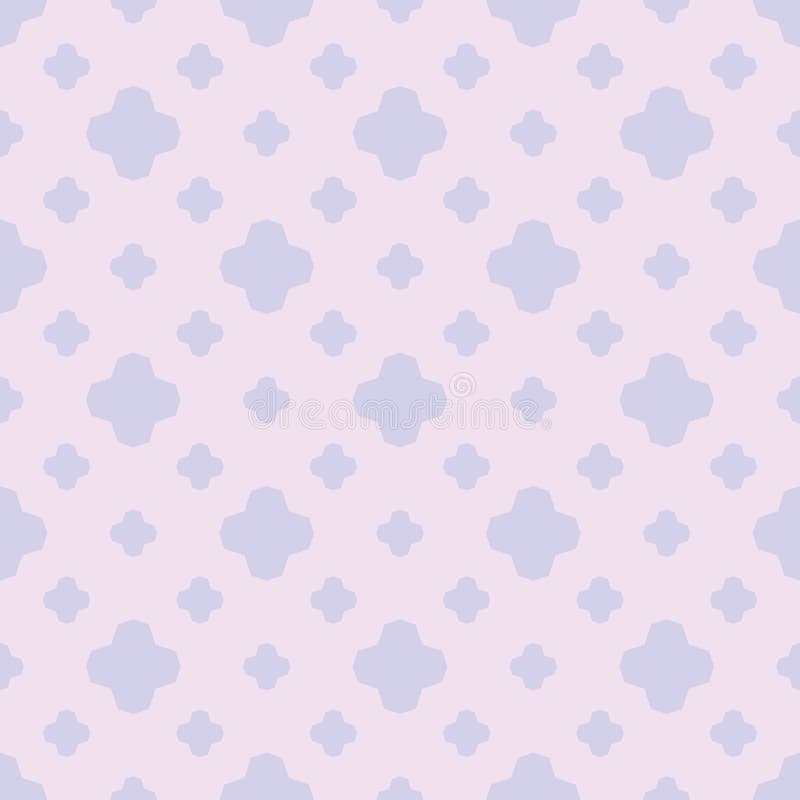 Vector Geometric Floral Seamless Pattern. Simple Texture in Lilac Color ...