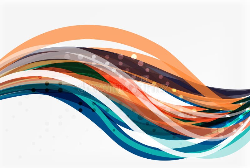 Vector Geometric Flowing Lines Abstract Background Stock Vector ...