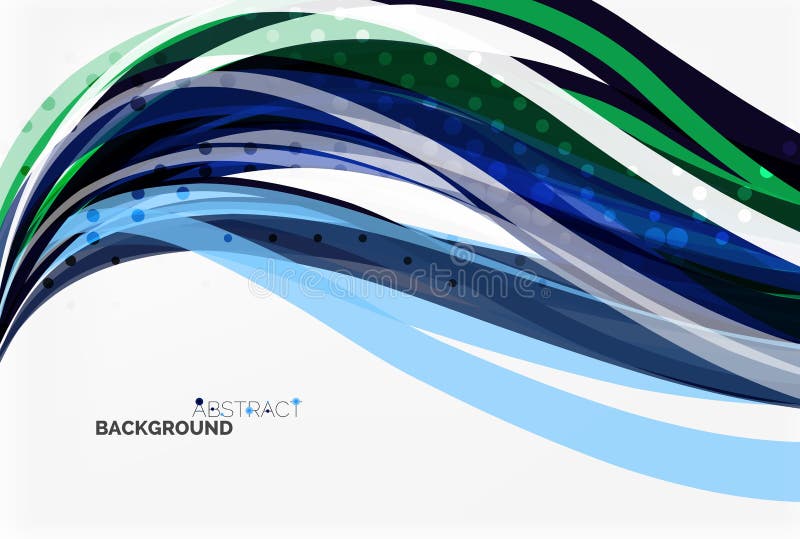 Vector Geometric Flowing Lines Abstract Background Stock Vector ...