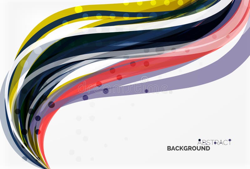 Vector Geometric Flowing Lines Abstract Background Stock Vector ...