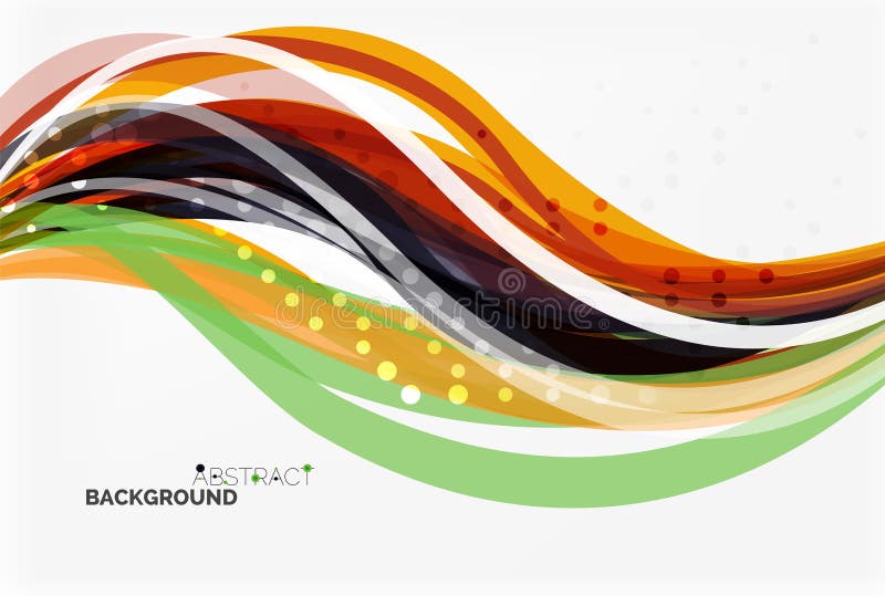 Vector Geometric Flowing Lines Abstract Background Stock Vector ...