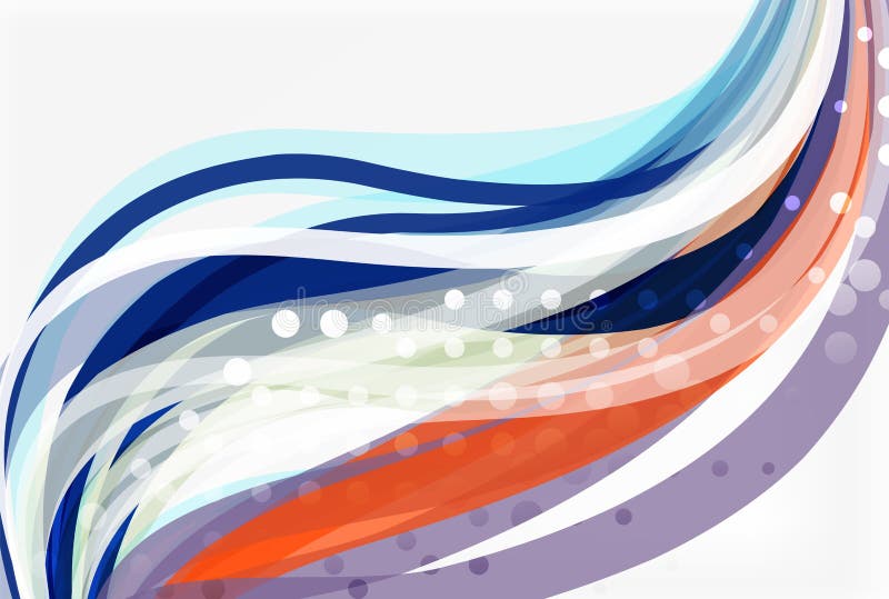 Vector Geometric Flowing Lines Abstract Background Stock Illustration ...