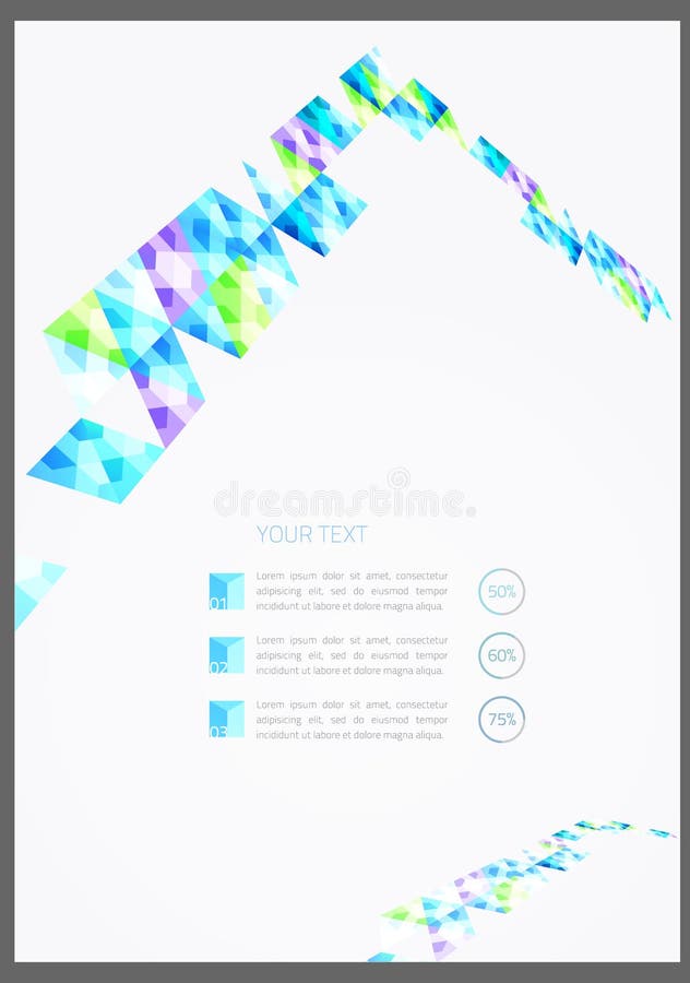 Vector Geometric Flyer Template Stock Illustration - Illustration of ...