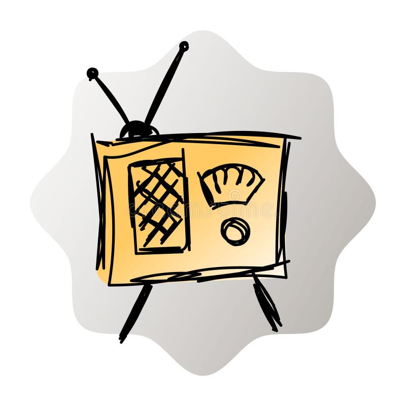 Vector Geometric Gradient Shape Linear Retro Radio Stock Vector ...