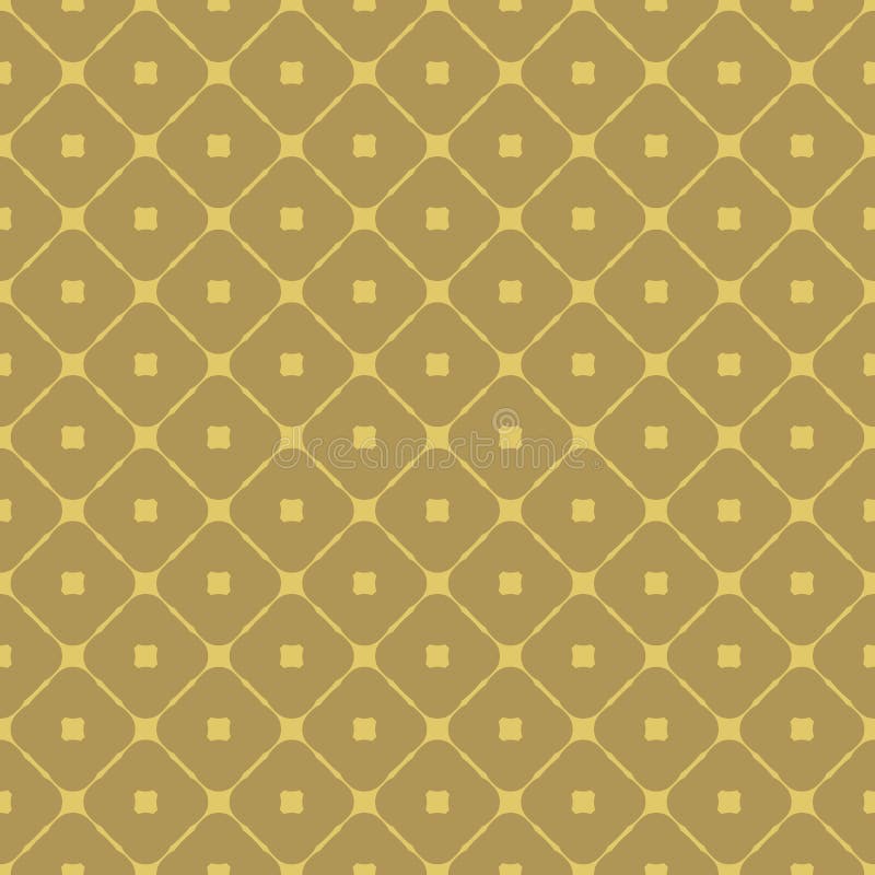 Vector Geometric Grid Seamless Pattern. Abstract Golden Texture with Rounded Net Stock Vector ...