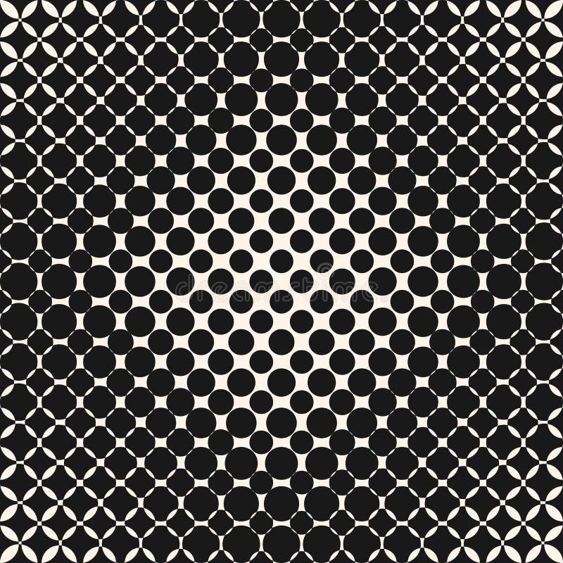 Vector Geometric Halftone Pattern with Round Shapes, Circles. Stock ...