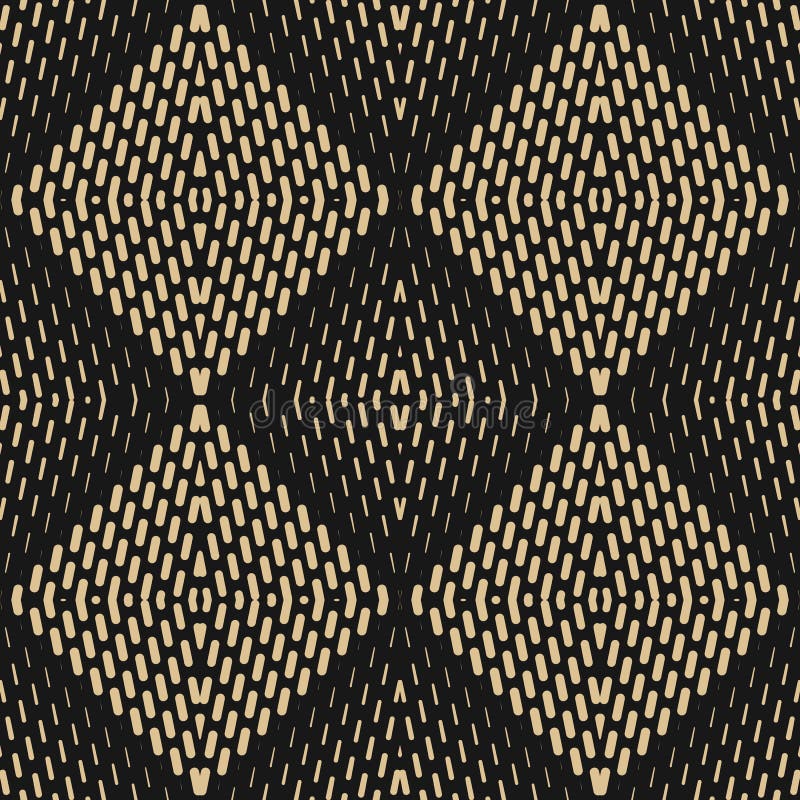 Vector Geometric Halftone Seamless Pattern with Small Lines. Black and ...