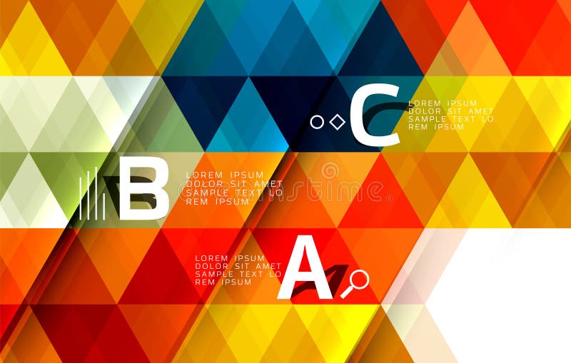 Vector Infographic Triangles Stock Vector - Illustration of infochart ...