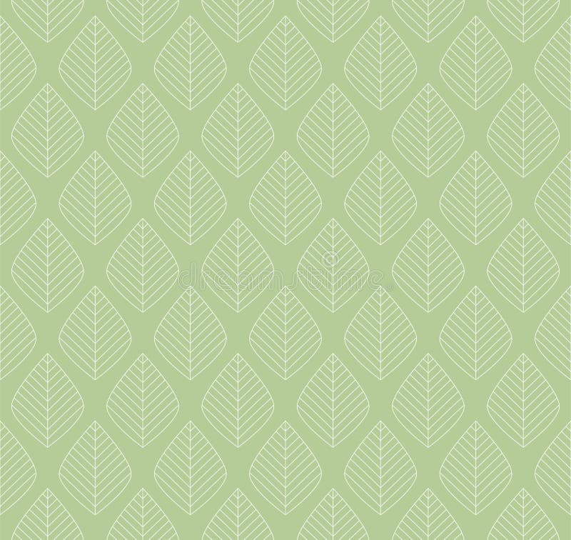 Geometric Leaves Vector Seamless Pattern Abstract Vector Texture Leaf