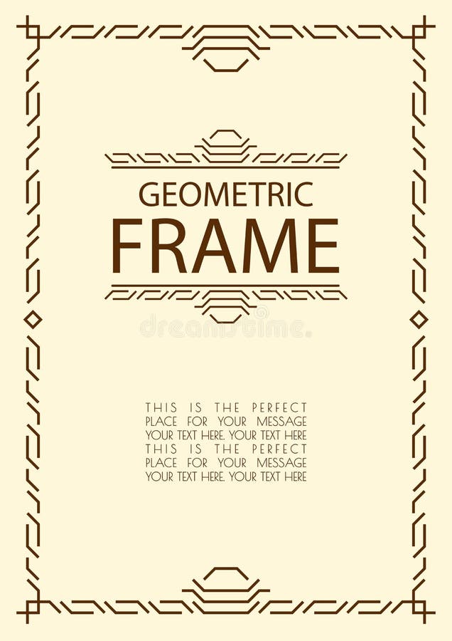 Vector Geometric Line Frame Stock Vector - Illustration of modern ...