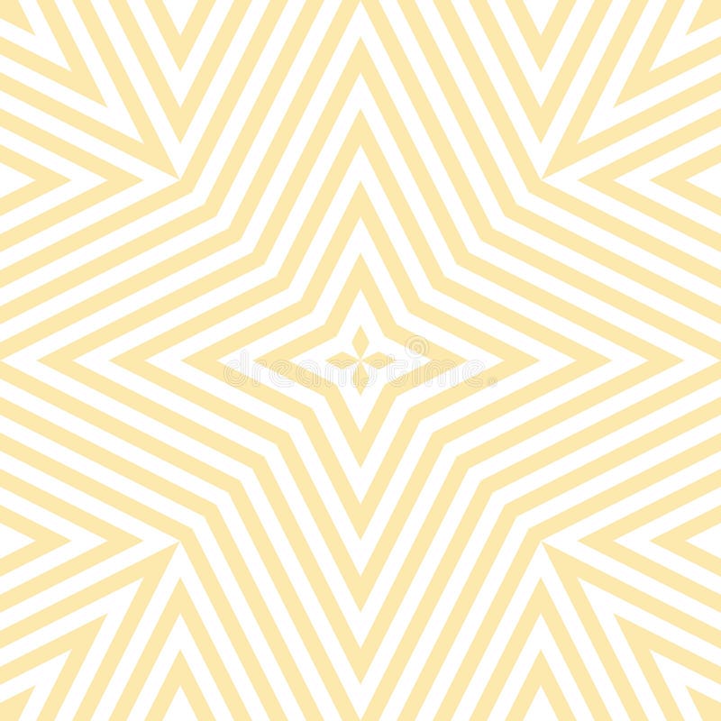 Vector Geometric Lines Seamless Pattern. Abstract White and Yellow ...