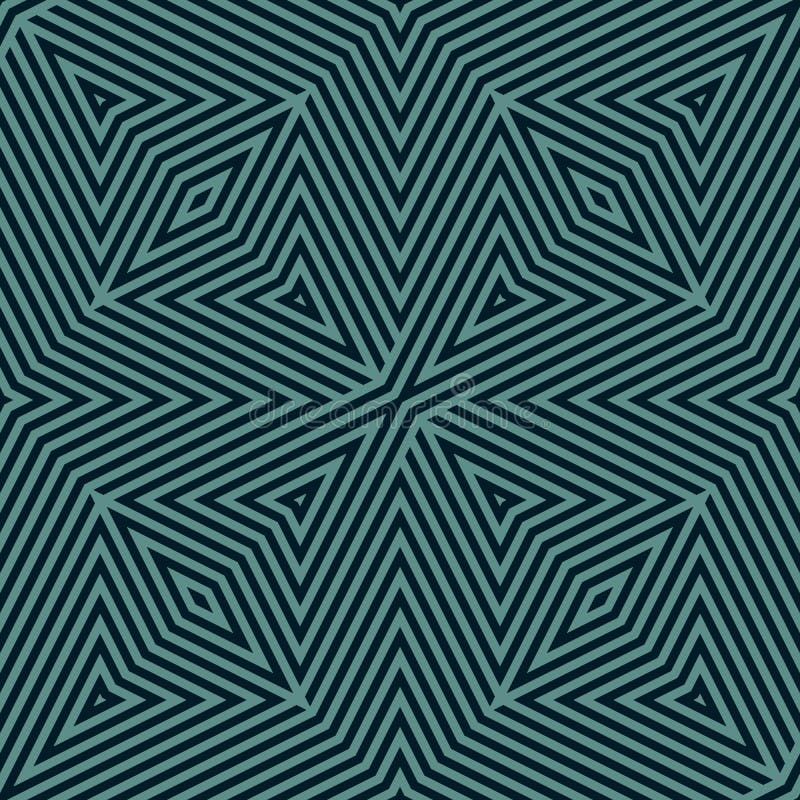 Vector Geometric Lines Seamless Pattern. Creative Black and Teal ...