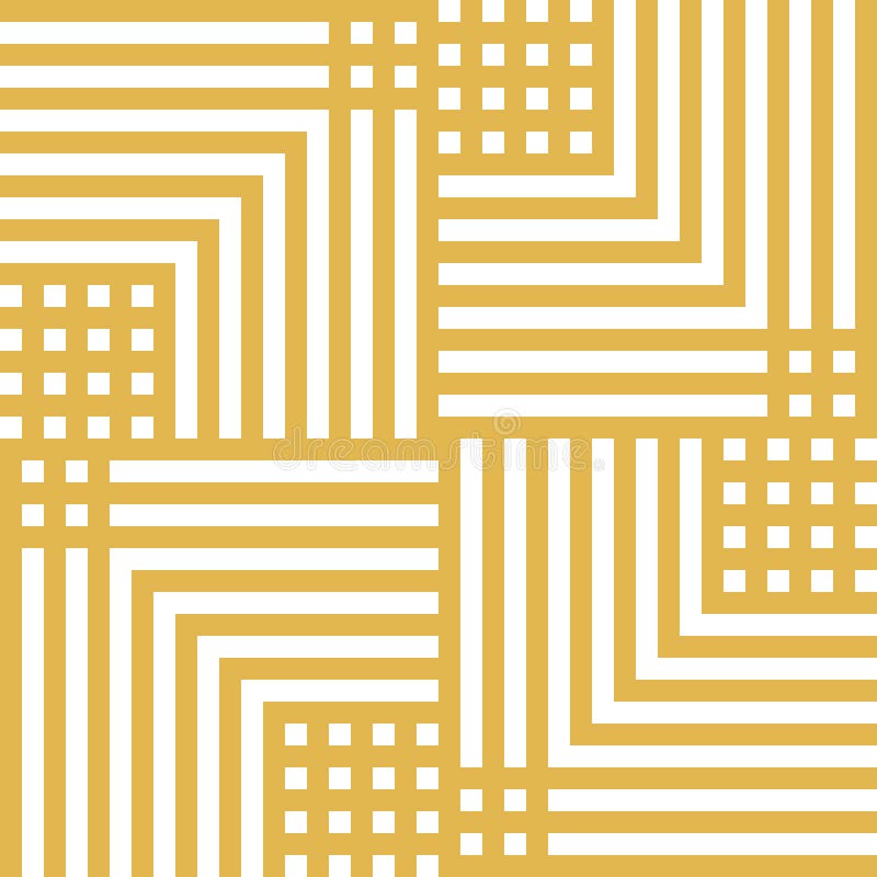 Vector Geometric Lines Seamless Pattern. Linear Texture with Squares ...
