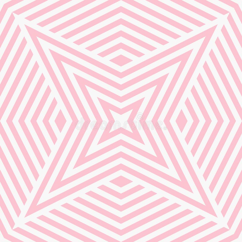 Vector Geometric Lines Seamless Pattern. Pink and White Linear ...