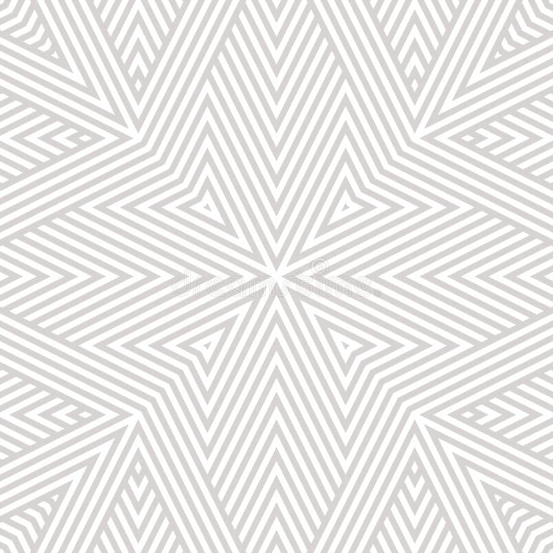 Vector Geometric Lines Seamless Pattern. Subtle Beige and White ...