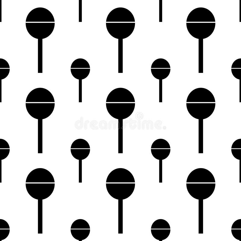 Vector Geometric Lollipop Style Element Repeated Design on White ...