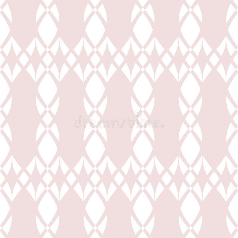 Vector Geometric Mesh Seamless Pattern. Subtle Light Pink and White ...