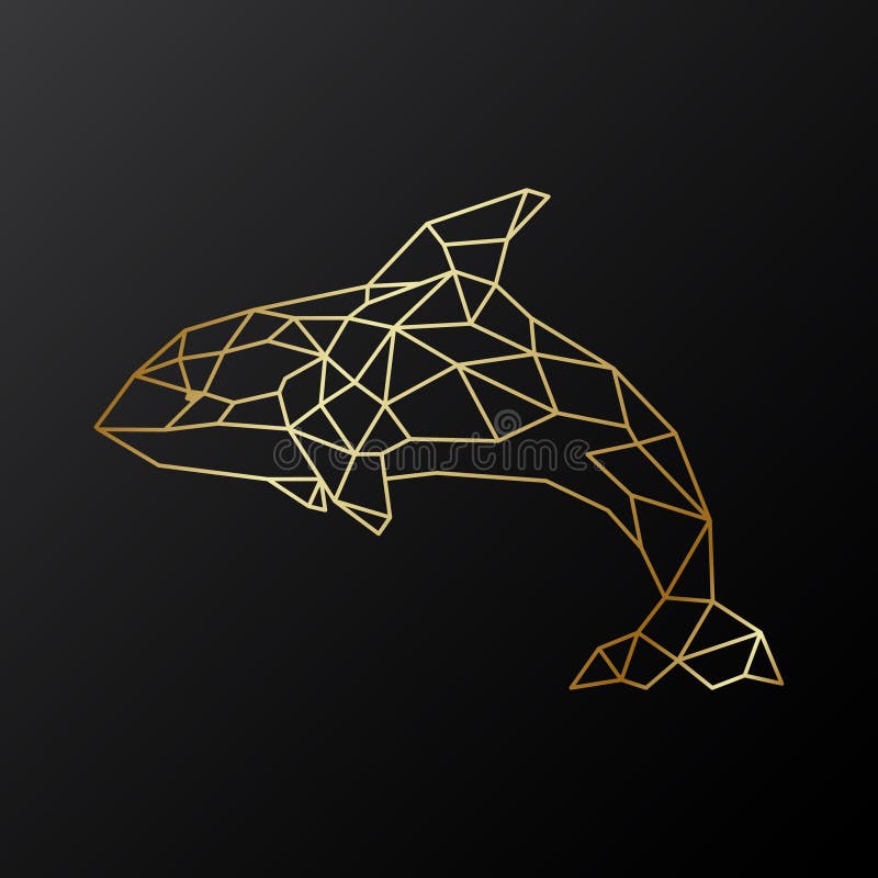 Vector Geometric Orca Emblem. Stock Vector - Illustration of abstract ...