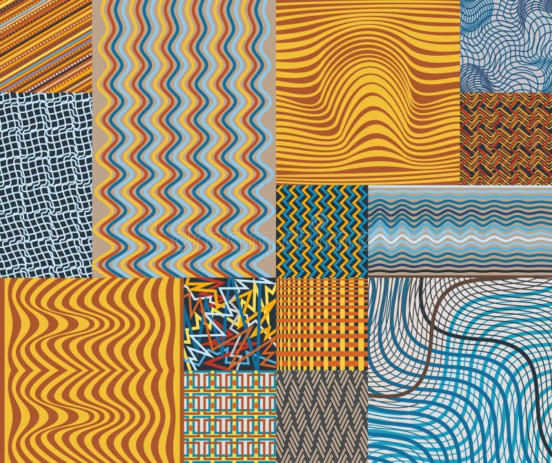 Vector Geometric Pattens Patch Color Backgrounds Stock Vector ...