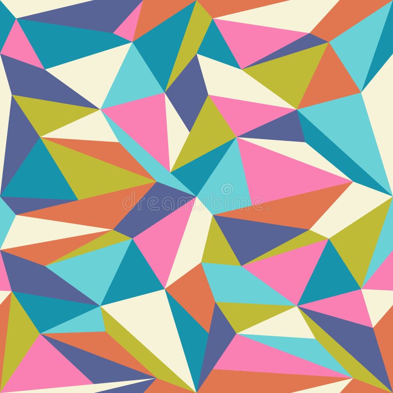 Vector Geometric Polygon Pattern. Modern Vector Pattern with Colorful ...