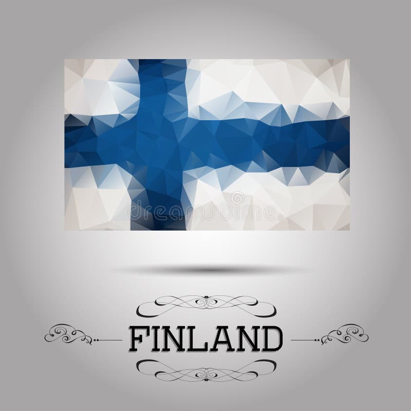 Vector Geometric Polygonal European Union Flag. Stock Vector ...