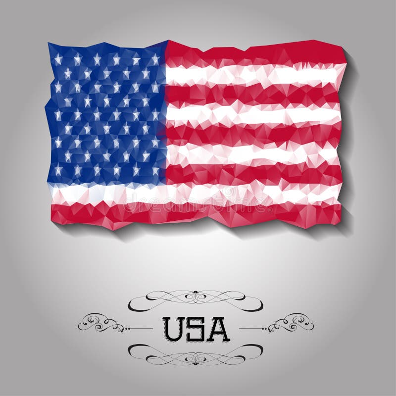 Polygon American Flag Stock Illustrations – 565 Polygon American Flag ...