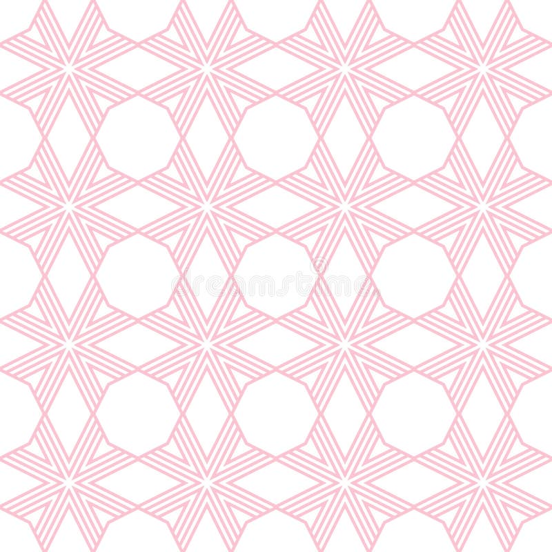 Vector Geometric Seamless Pattern. Abstract Linear Background. Pink and ...