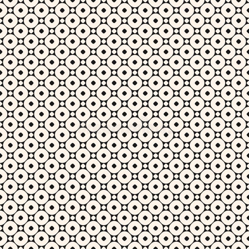 Vector Geometric Seamless Pattern with Circles and Rings Stock Vector ...