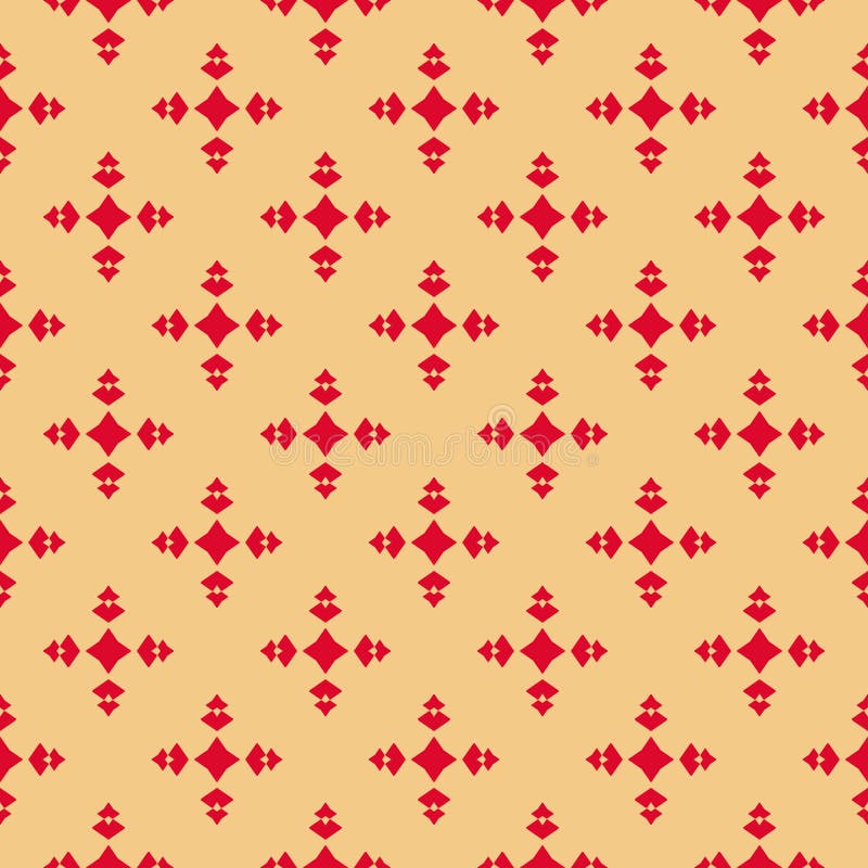 Vector Geometric Seamless Pattern with Diamond Shapes. Red and Beige ...