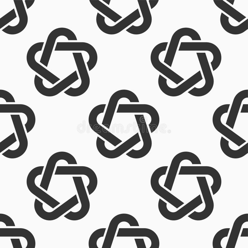 Vector Geometric Seamless Pattern with Five-pointed Stars Stock Vector ...