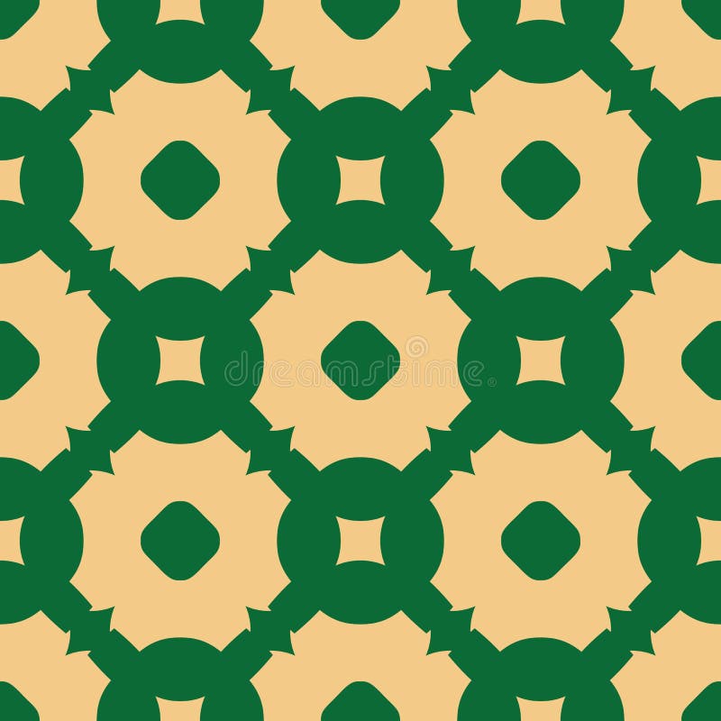 Vector Geometric Seamless Pattern with Grid, Net. Dark Green and Beige ...