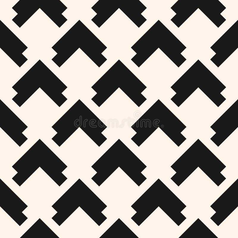 Vector Geometric Seamless Pattern. Modern Abstract Black and White Geo ...
